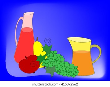 Fruits Pitchers Stock Vector (Royalty Free) 415092562 | Shutterstock