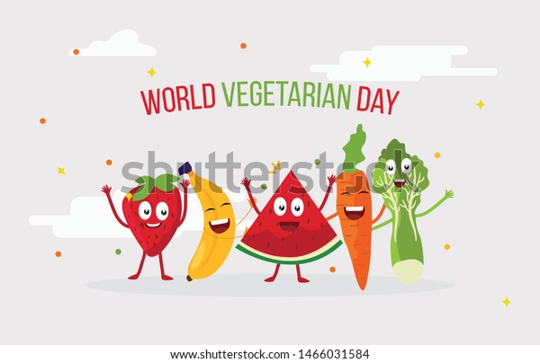 Les personnages de dessins animés Fruits : image vectorielle de stock ...