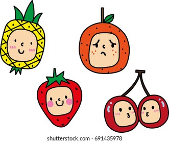 Set Cute Fruit Lychee Longan Funny: เวกเตอร์สต็อก (ปลอดค่าลิขสิทธิ์ ...