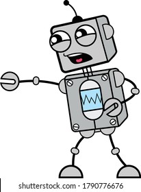 Frustrated Cartoon Robot Yelling Design Illustration Stock Vector ...