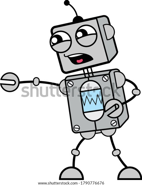 Frustrated Cartoon Robot Yelling Design Illustration Stock Vector ...