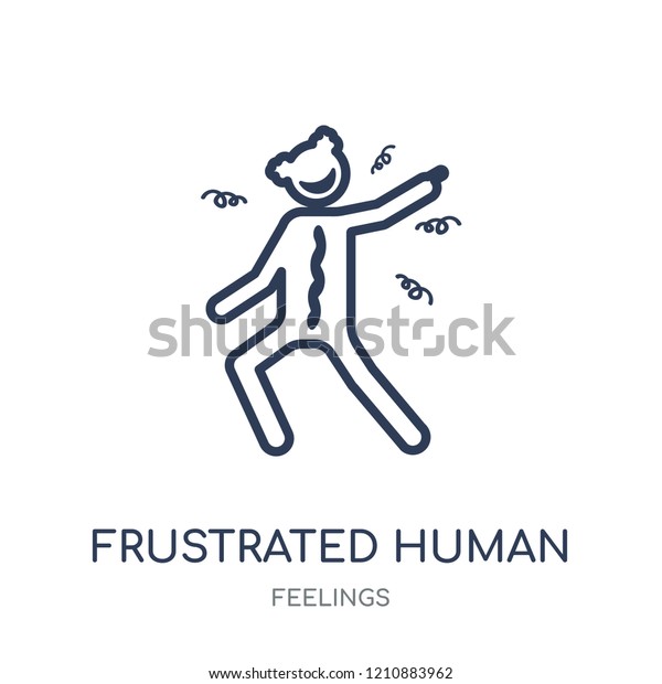 Frustrated Human Icon Frustrated Human Linear Stock Vector (Royalty ...