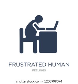 Frustrated Human Icon Trendy Flat Vector Stock Vector (Royalty Free ...