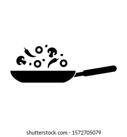 Frying Pan Icon Logo Isolated On Stock Vector (Royalty Free) 1572705079 ...