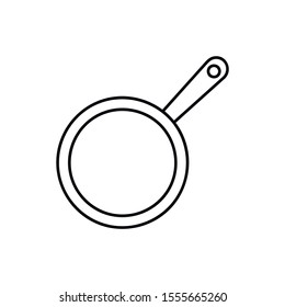 Frying Pan Icon Outline Style Isolated Stock Vector (Royalty Free) 1555665260 | Shutterstock