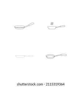 Frying Pan Logo Illustration Design Stock Vector (Royalty Free ...