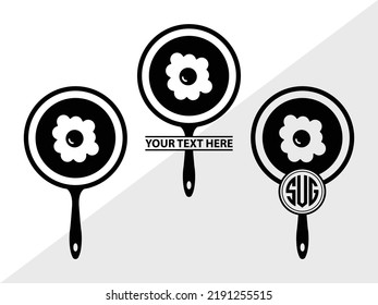 Frying Pan Monogram Svg Printable Vector Stock Vector (Royalty Free ...
