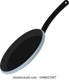 Frying Pen Vector Illustration On White Stock Vector (Royalty Free ...
