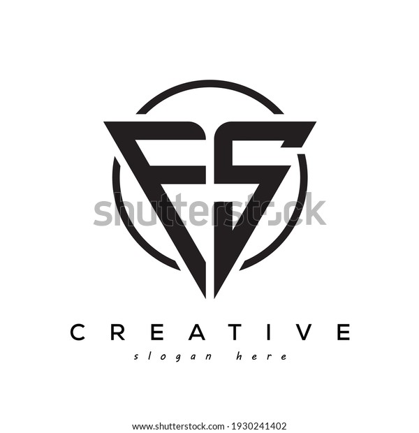 Fs Creative Letter Logo Gaming Look Stock Vector (Royalty Free) 1930241402