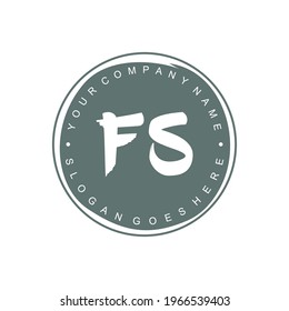 Fs Initial Logo Branding Brush Wedding Stock Vector (Royalty Free ...