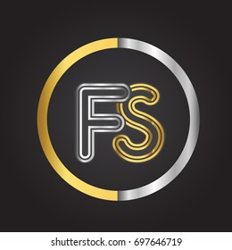 Fs Letter Logo Circle Gold Silver Stock Vector (Royalty Free) 697646719 ...