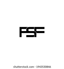 Fsf Letter Original Monogram Logo Design Stock Vector (Royalty Free ...
