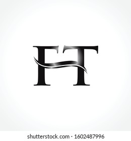 Ft Letter Type Logo Design Vector: vector de stock (libre de regalías ...