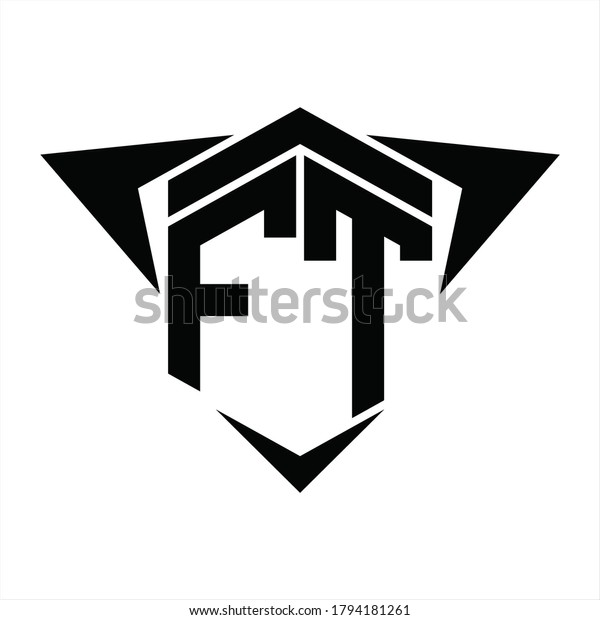 Ft Logo Monogram Wings Arrow Around Stock Vector (Royalty Free ...