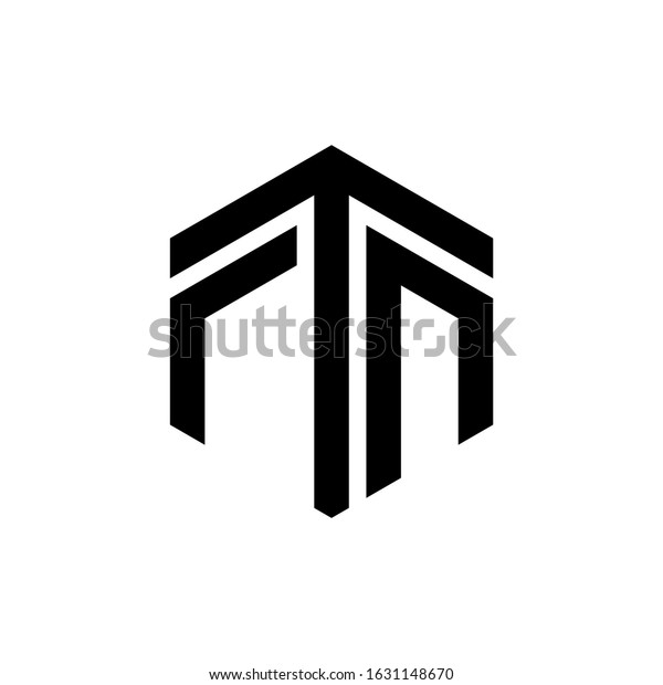 Ftn Letter Logo Design Polygon Monogram Stock Vector (Royalty Free ...