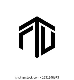 Ftu Letter Logo Design Polygon Monogram Stock Vector (Royalty Free ...