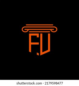 Fu Letter Logo Creative Design Vector Stock Vector (Royalty Free ...
