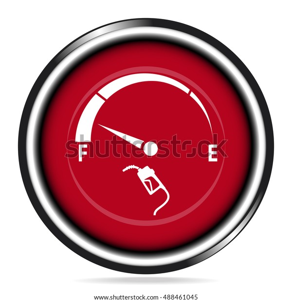 Fuel Gauge Icon Gas Meter Icon Stock Vector (Royalty Free) 488461045 ...