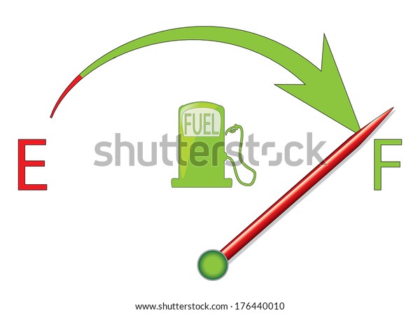 Fuel Gauge Vector Design Arrow Red Stock Vector (Royalty Free ...