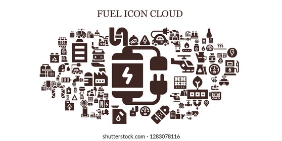 Fuel Icon Set 93 Filled Fuel Stock Vector (Royalty Free) 1283078116