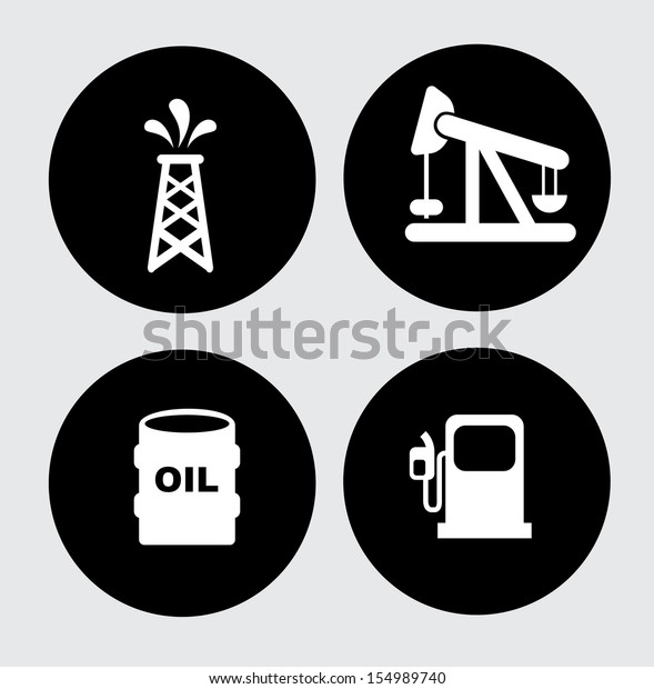Fuel Icons Over Gray Background Vector Stock Vector (Royalty Free ...