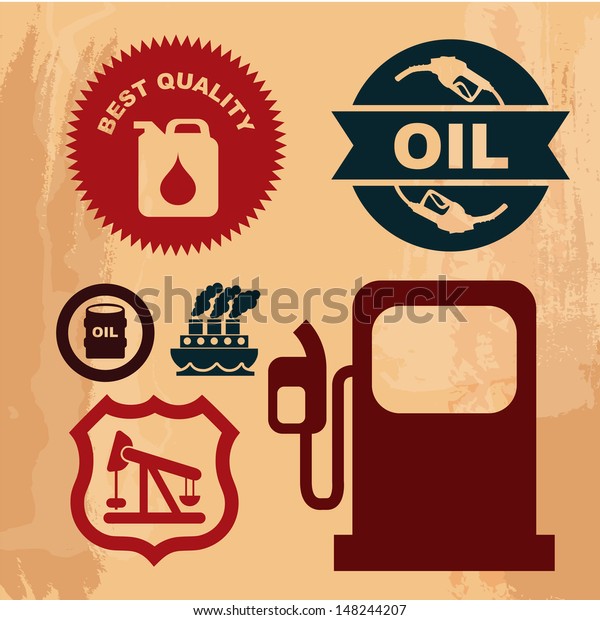 Fuel Labels Over Pink Background Vector Stock Vector (Royalty Free ...