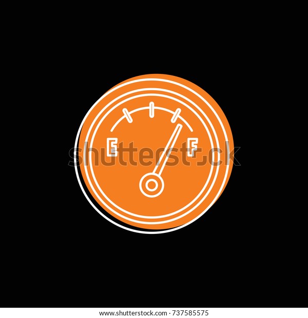 Fuel Meter Icon Doodle Illustration Fuel Stock Vector (Royalty Free ...
