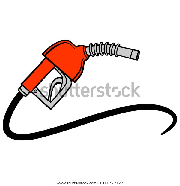 Vektor Stok Fuel Pump Vector Cartoon Illustration Gas (Tanpa Royalti ...