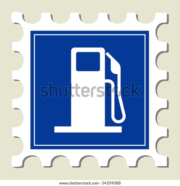 Fuel Station Sign Stamp Stock Vector (Royalty Free) 34209088 | Shutterstock