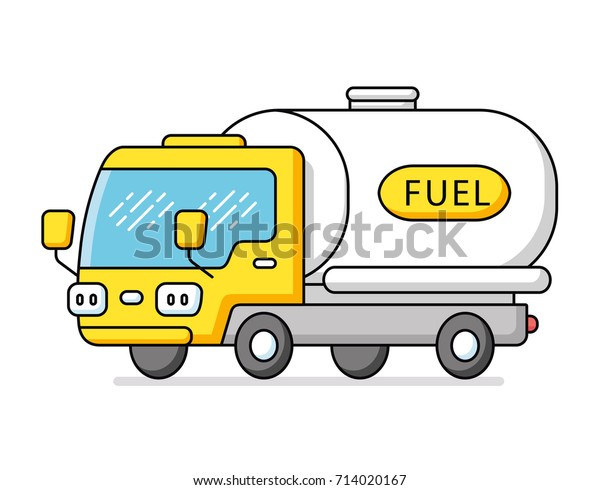 Fuel Tank Truck Vector Isolated Stock Vector (Royalty Free) 714020167 ...