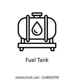 Fuel Tank Vector Outline Icon Web Stock Vector (Royalty Free ...