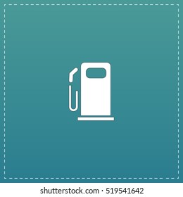 Fuel White Flat Icon Black Stroke Stock Vector (Royalty Free) 519541642 ...