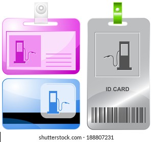Fueling Station Vector Id Cards Stock Vector (Royalty Free) 188807231 ...