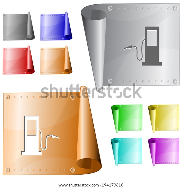 Fueling Station Vector Metal Surface Stock Vector (Royalty Free ...