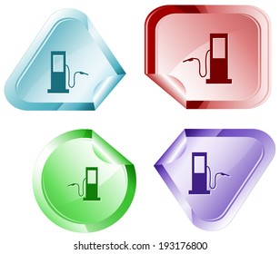 Fueling Station Vector Sticker Stock Vector (Royalty Free) 193176800 ...