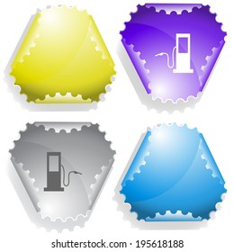 Fueling Station Vector Sticker Stock Vector (Royalty Free) 195618188 ...