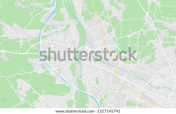 Fuerth Germany Printable Street Map Classic Stock Vector (Royalty Free ...