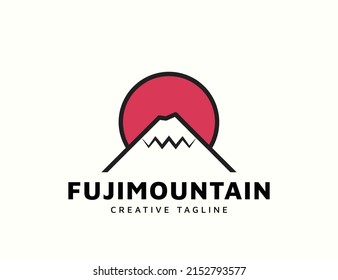 Fuji Mountain Logo Design Template Stock Vector (Royalty Free ...