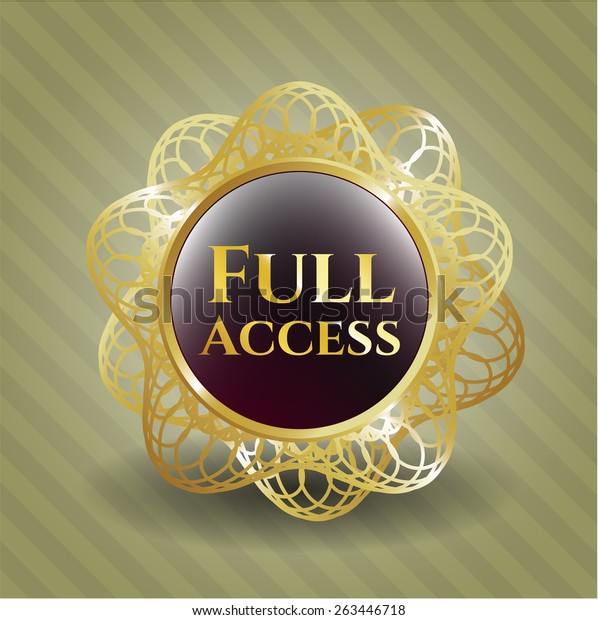 Full Access Golden Badge Stock Vector (Royalty Free) 263446718 ...