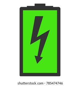 Full Battery Charge Level Sign Vector Stock Vector (Royalty Free ...
