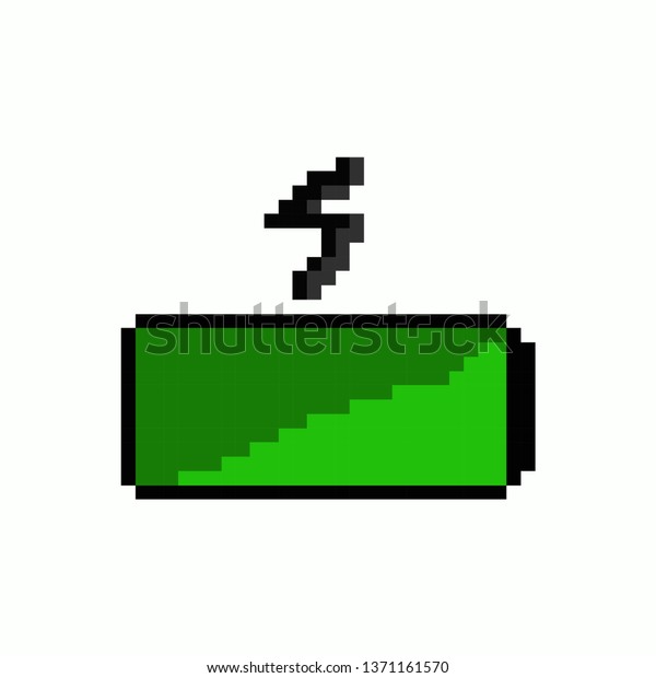 Full Battery Pixel Stock Vector (Royalty Free) 1371161570 | Shutterstock