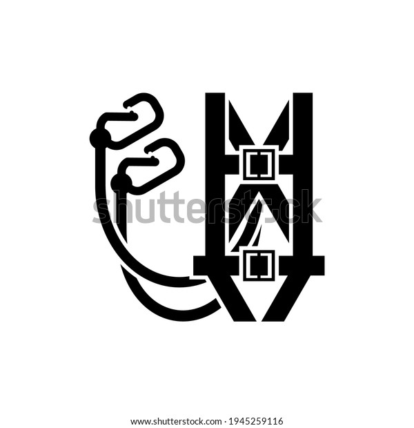 Icône harnais du corps entier. Symbole : image vectorielle de stock ...