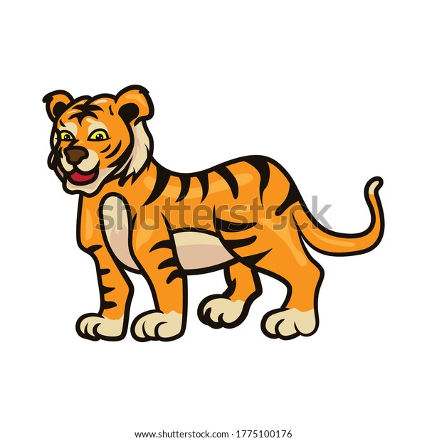 Full Body Tiger Vector Illustration Stock Vector (Royalty Free ...