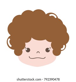 Full Color Boy Head Curly Hair 스톡 벡터(로열티 프리) 792390493 | Shutterstock