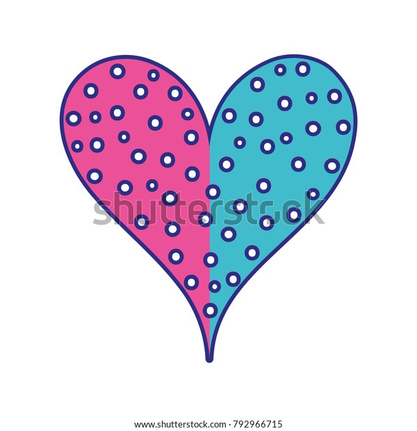 Full Color Heart Love Points Design Stock Vector (Royalty Free ...
