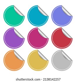 Full Color Sticker Label Stock Vector (Royalty Free) 2138142257 ...