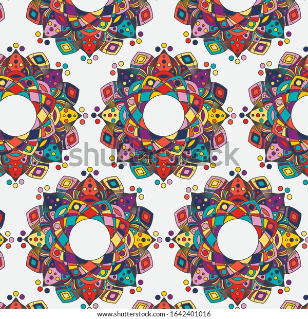 Full Color Tribal Pattern Wallpaper Stock Vector (Royalty Free ...