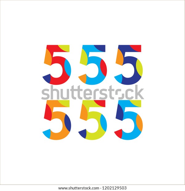 Full Colour Number Design Logo Icon Stock Vector (Royalty Free ...