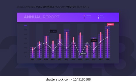 Full Editable Infographic Chart Modern Vector Stock Vector (Royalty ...