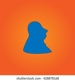 Full Face Fat Man Blue Symbol: เวกเตอร์สต็อก (ปลอดค่าลิขสิทธิ์ ...
